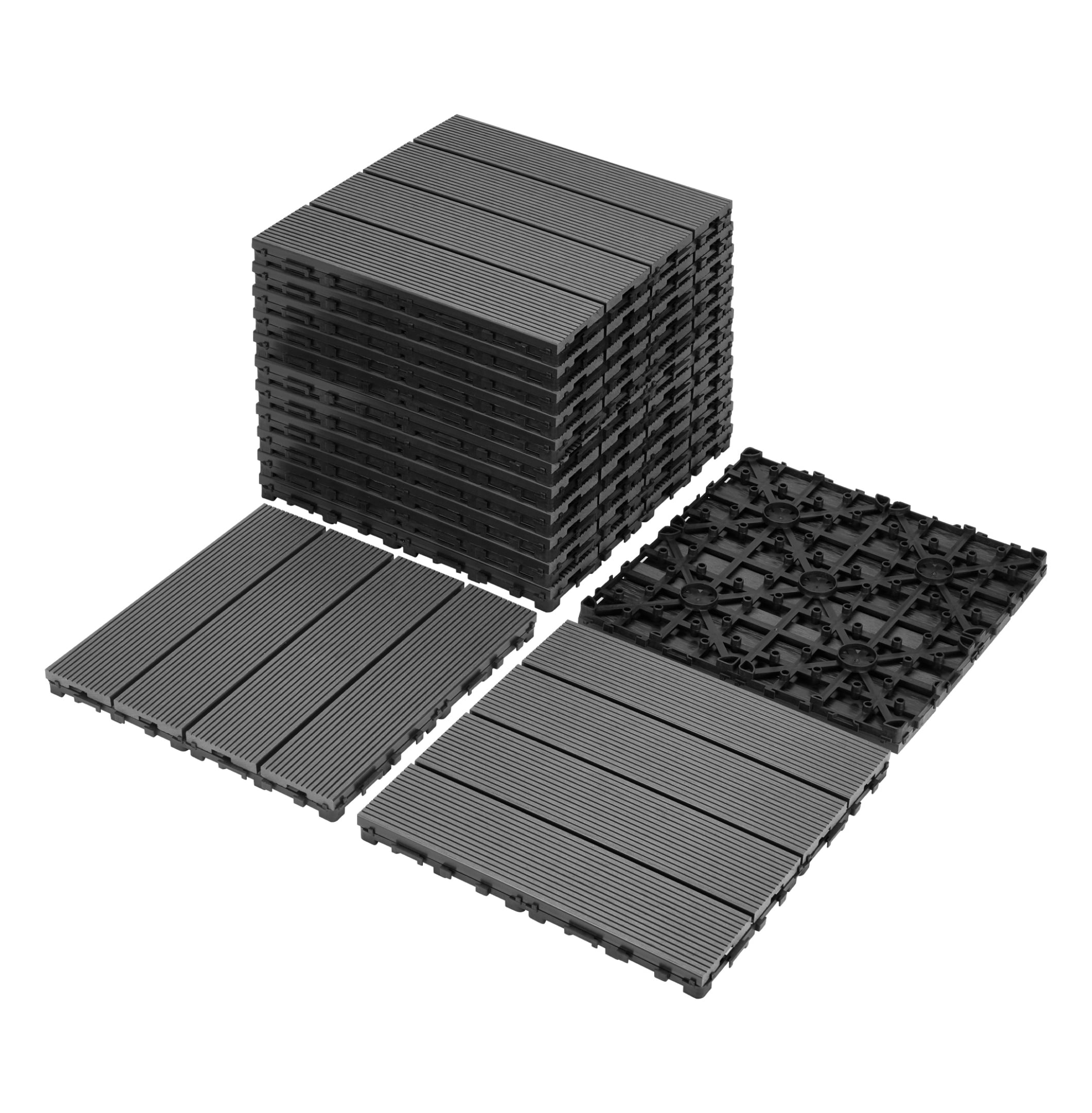 DIY Interlocking Deck Tiles- Waterproof Outdoor and Indoor Flooring for ...
