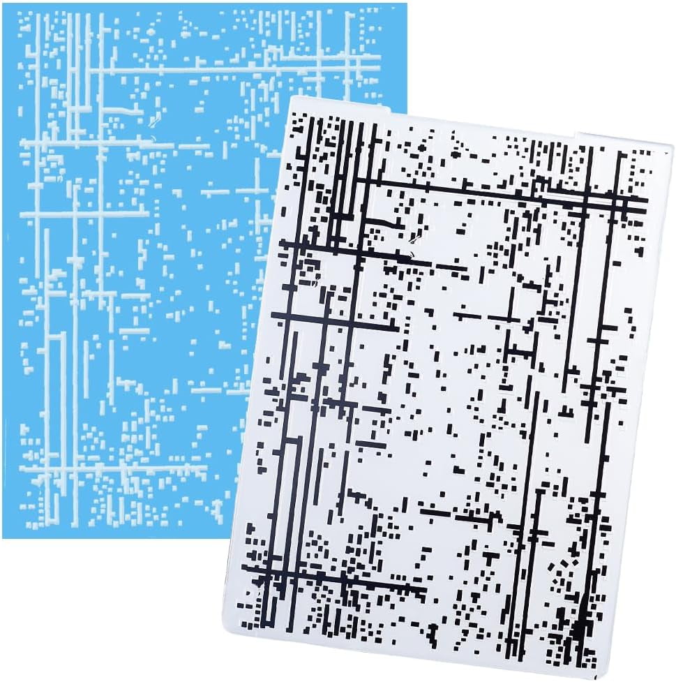 DIY Irregular Stripe Dots Embossing Folder Plastic Background Vintage ...