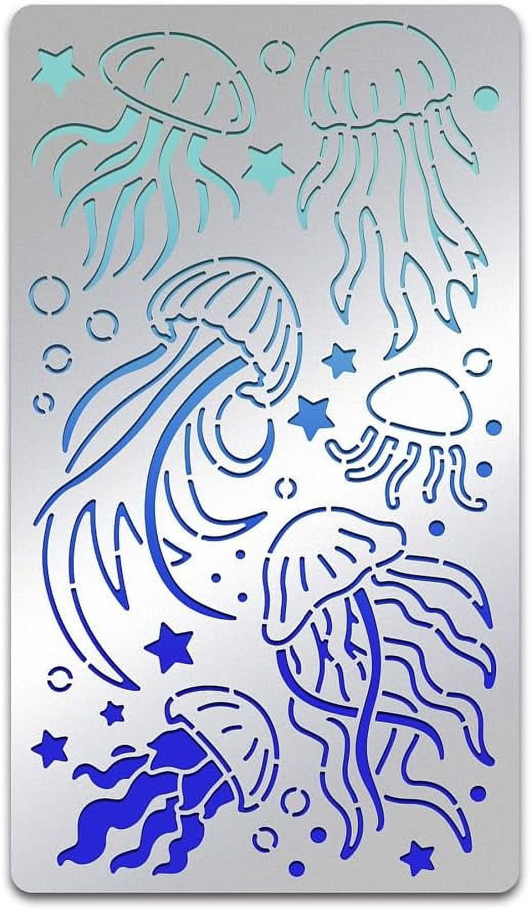 DIY Jellyfish Star Stencil Sea Animal Templates Ocean Creatures ...