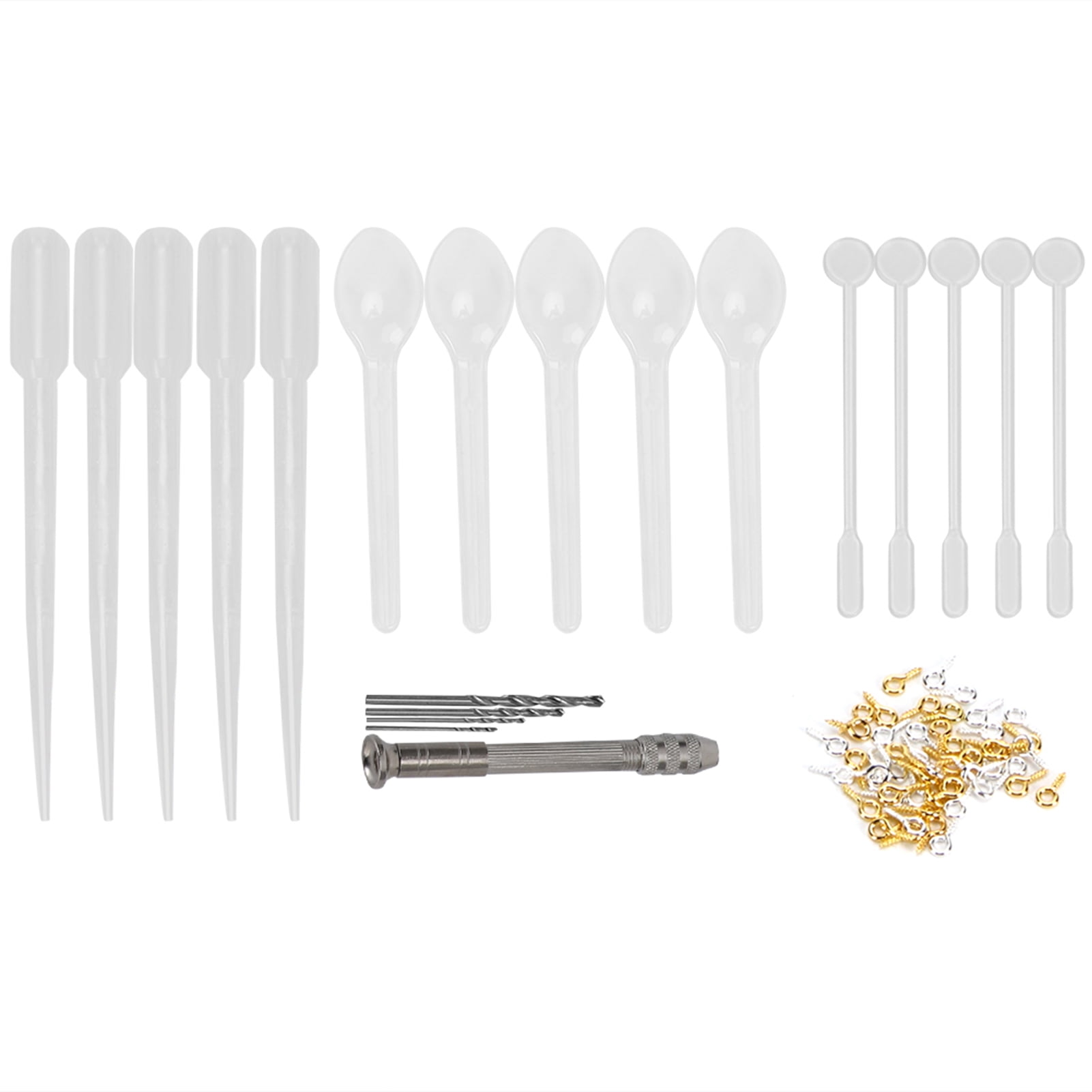 DIY Jewelry Pendant Making Dropper Hand Drill Screw Eye Tools Kits ...