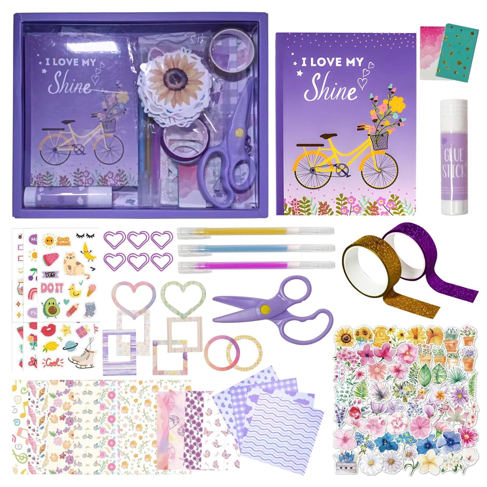DIY Journal Kit, 103Pcs Journal Set for Teenage Girls and Scrapbook ...
