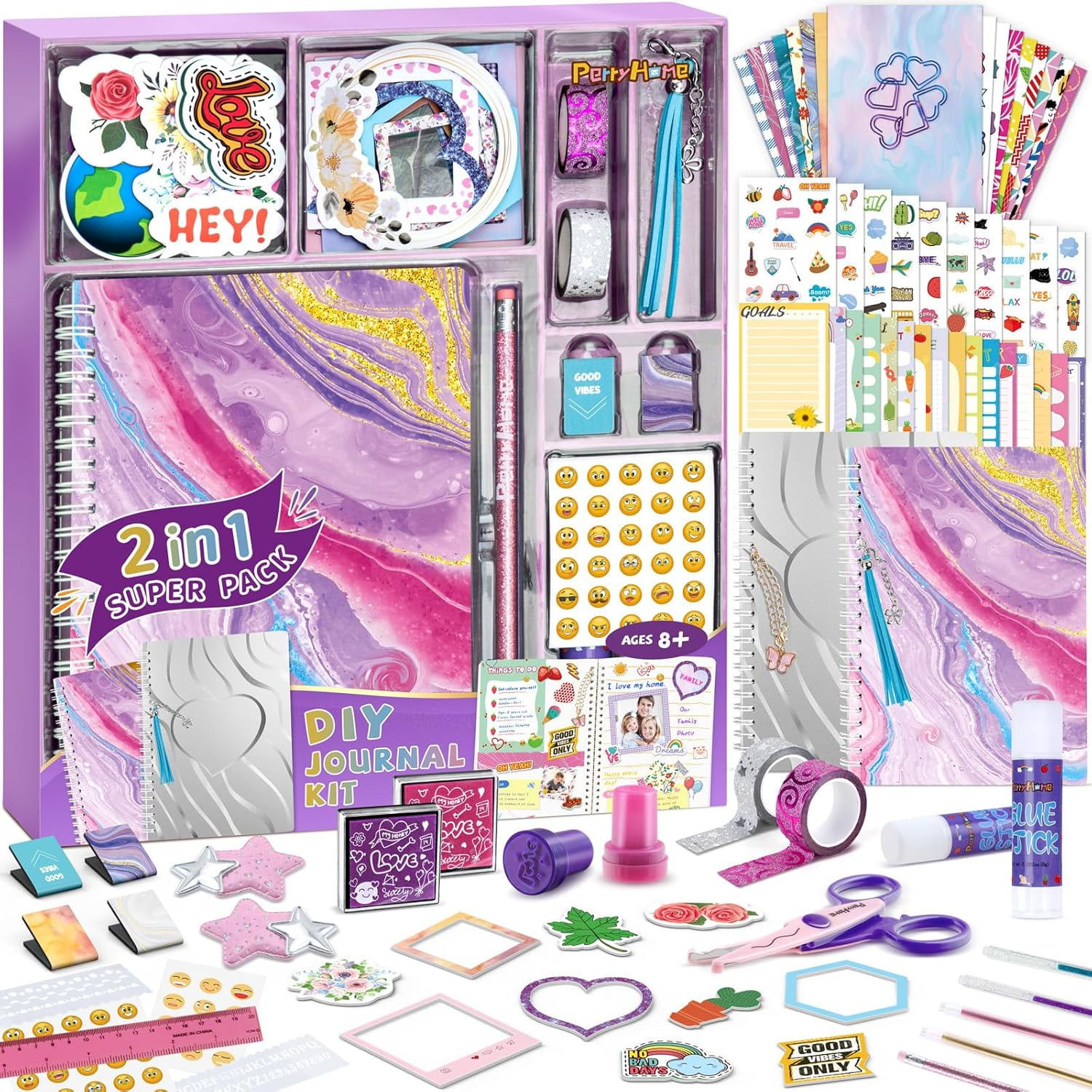 DIY Journal Kit for Girls Ages 8-14, DIY Girl Journal Set for Teenage ...