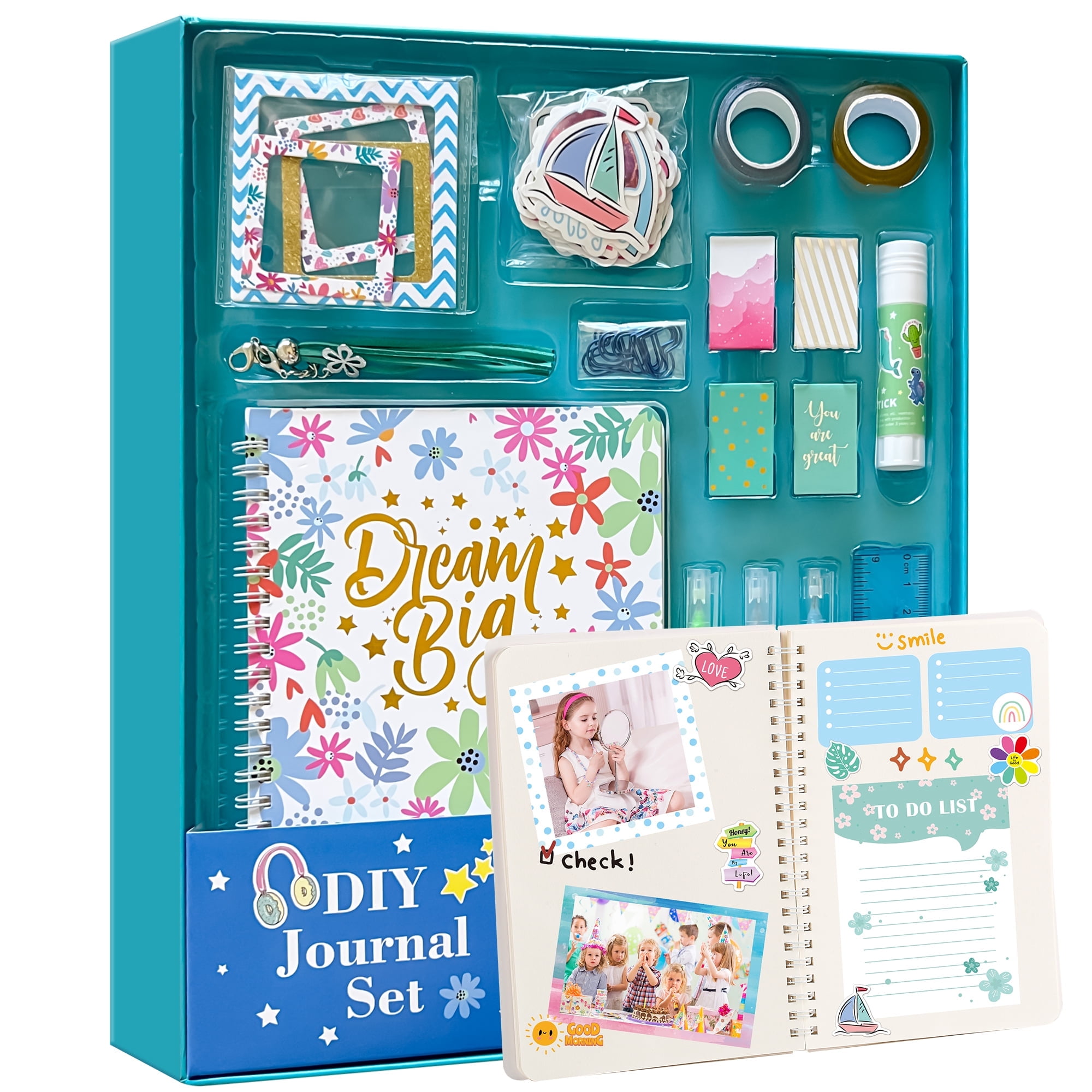 DIY Journal Kit for Girls & Boys - Birthday & Christmas Gift for Ages 8 ...