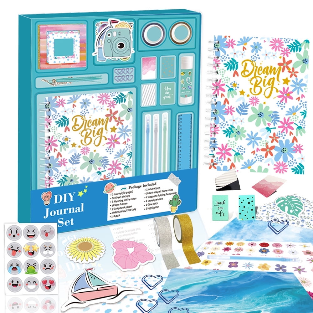 DIY Journal Kit, Journal Set for Teenage Girls and Scrapbook & Diary ...