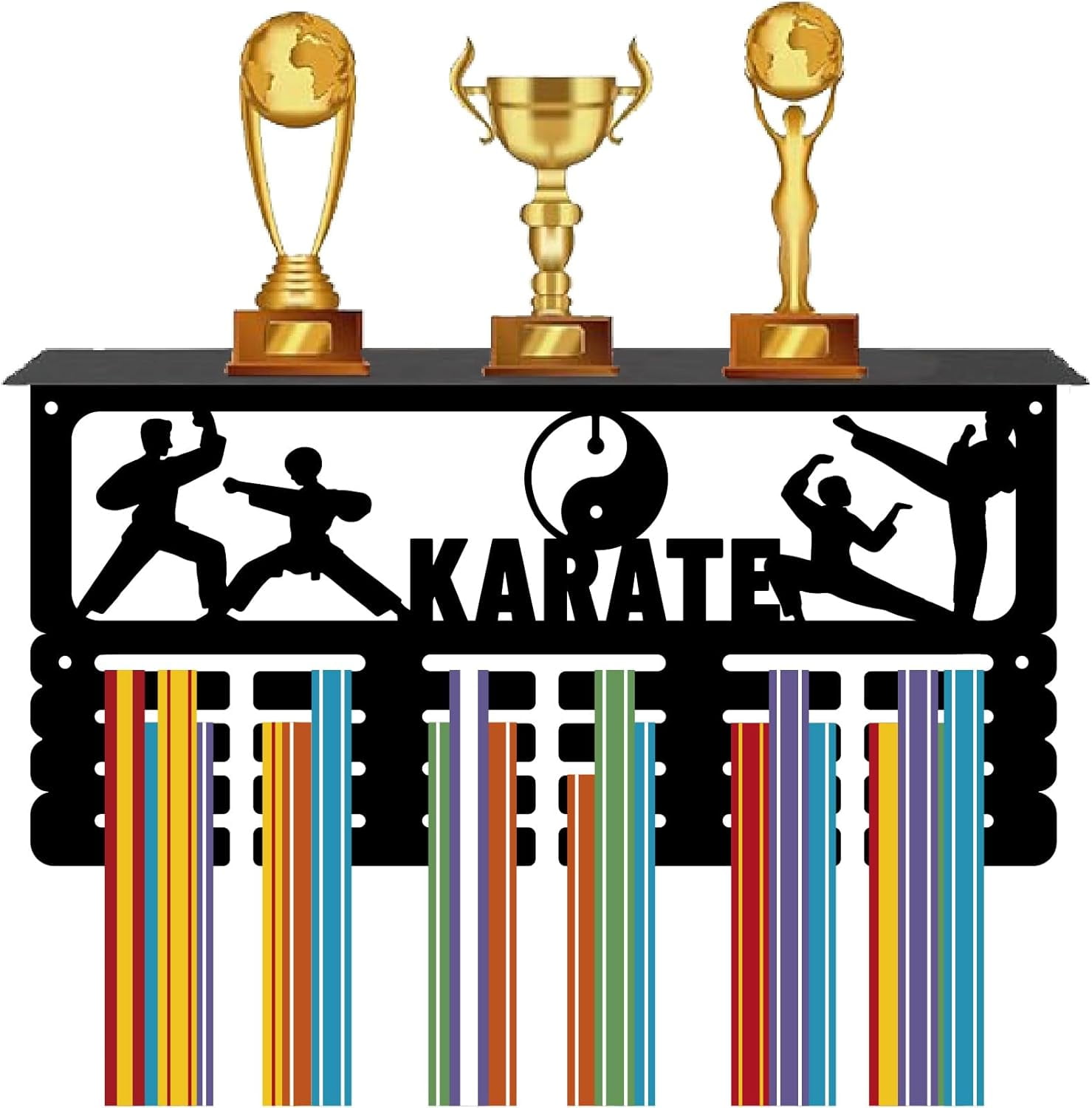 DIY Karate Medal Hanger Display Trophy Shelf Medal Holder with Shelf ...