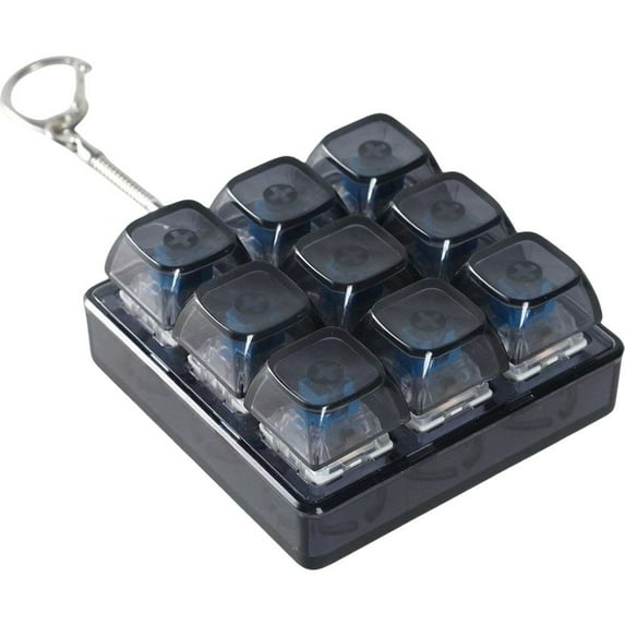 DIY Keyboard Fidget Keychain 9Keys Finger Keyboard Cap Portable ...