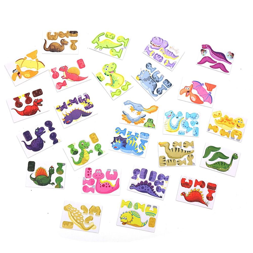 DIY Kid Paper Dinosaur Insect Cubic Decor Paper Model Craft 3D Puzzle ...