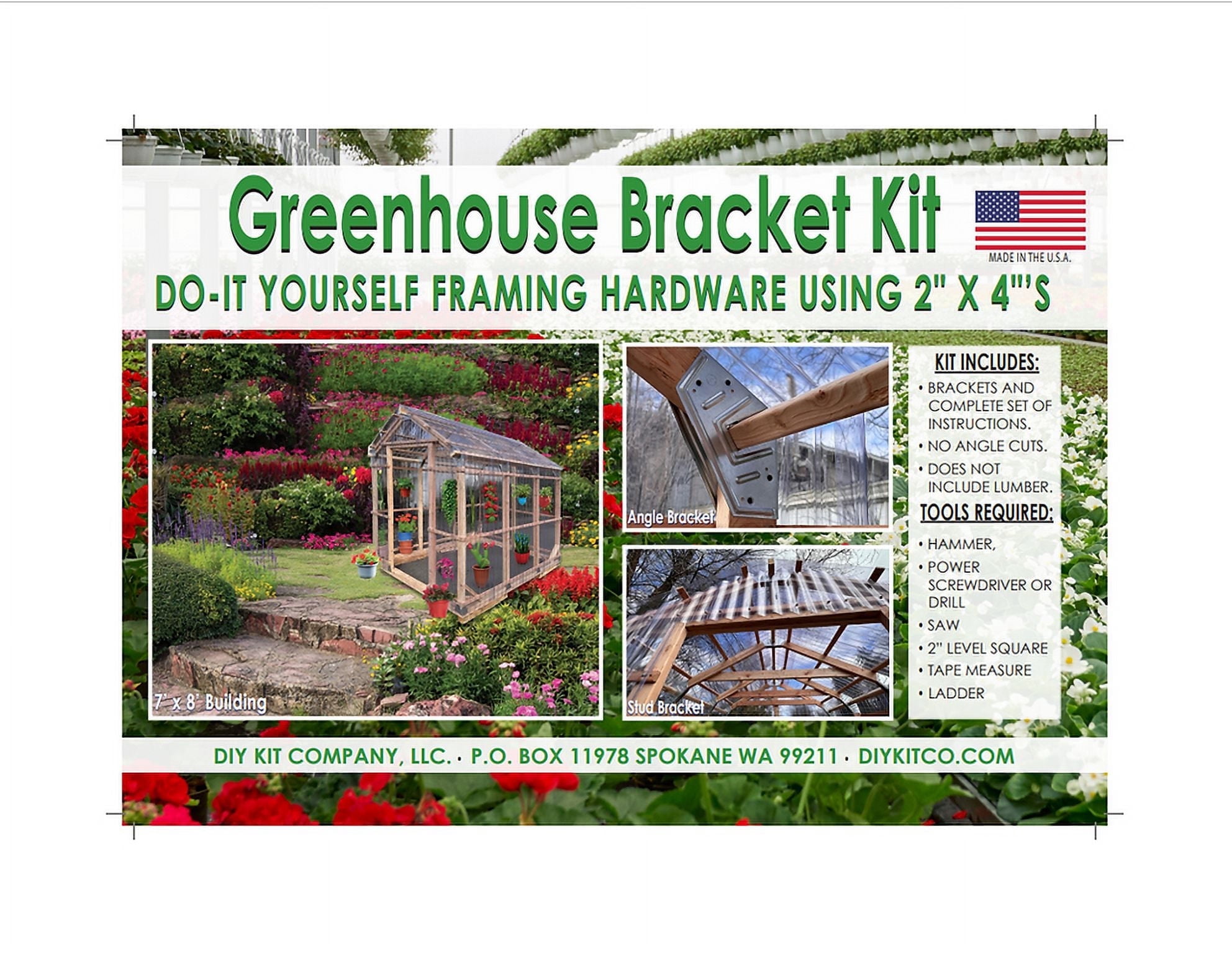 DIY Kit Company, LLC The Original Greenhouse Bracket Kit Greenhouse ...