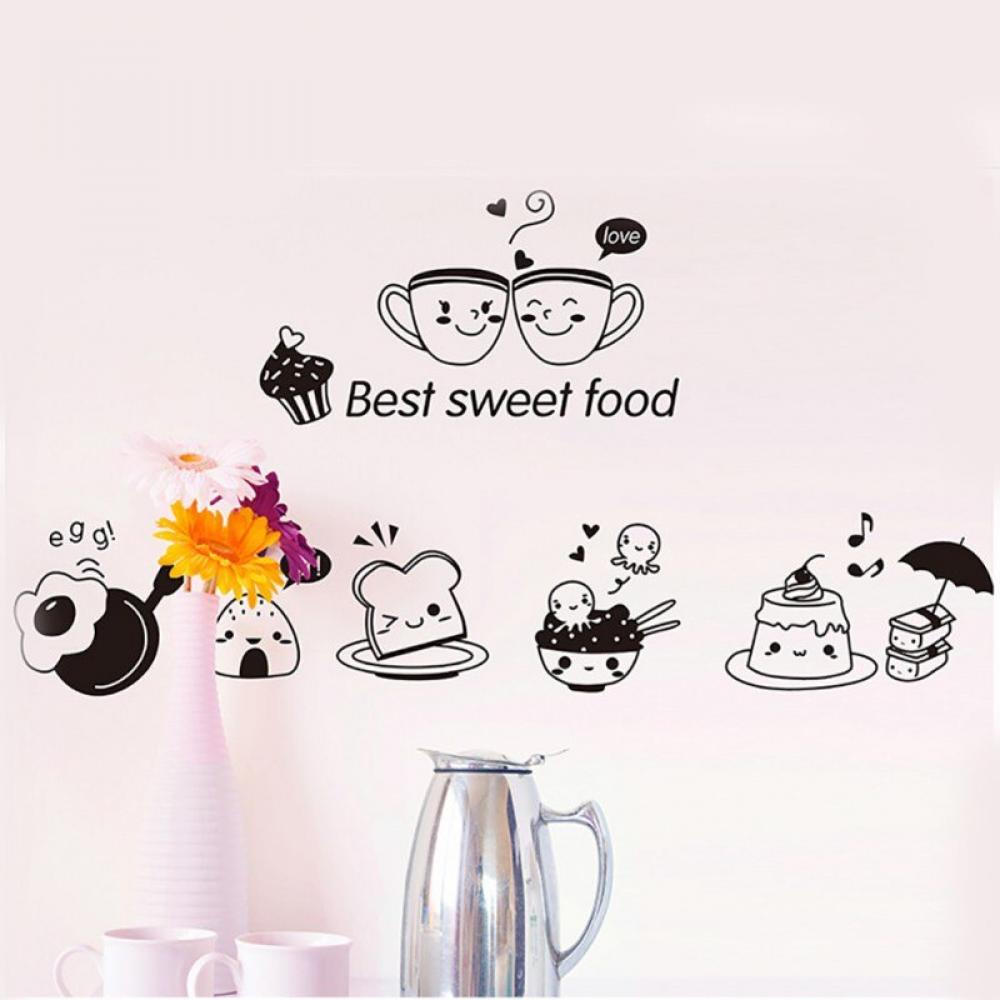 DIY Kitchen Translucent Decorative Pattern Wall Stickers Self Adhesive ...
