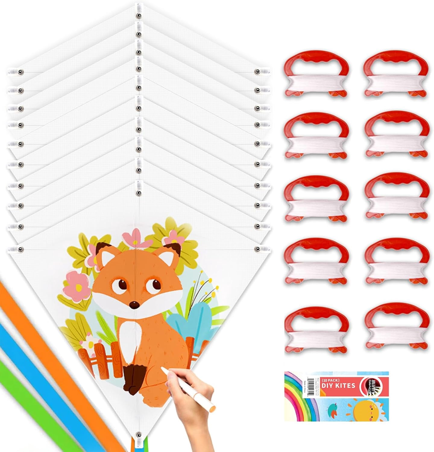 DIY Kites for Kids Kite Making Kit Bulk, Decorating Coloring Kite Party ...