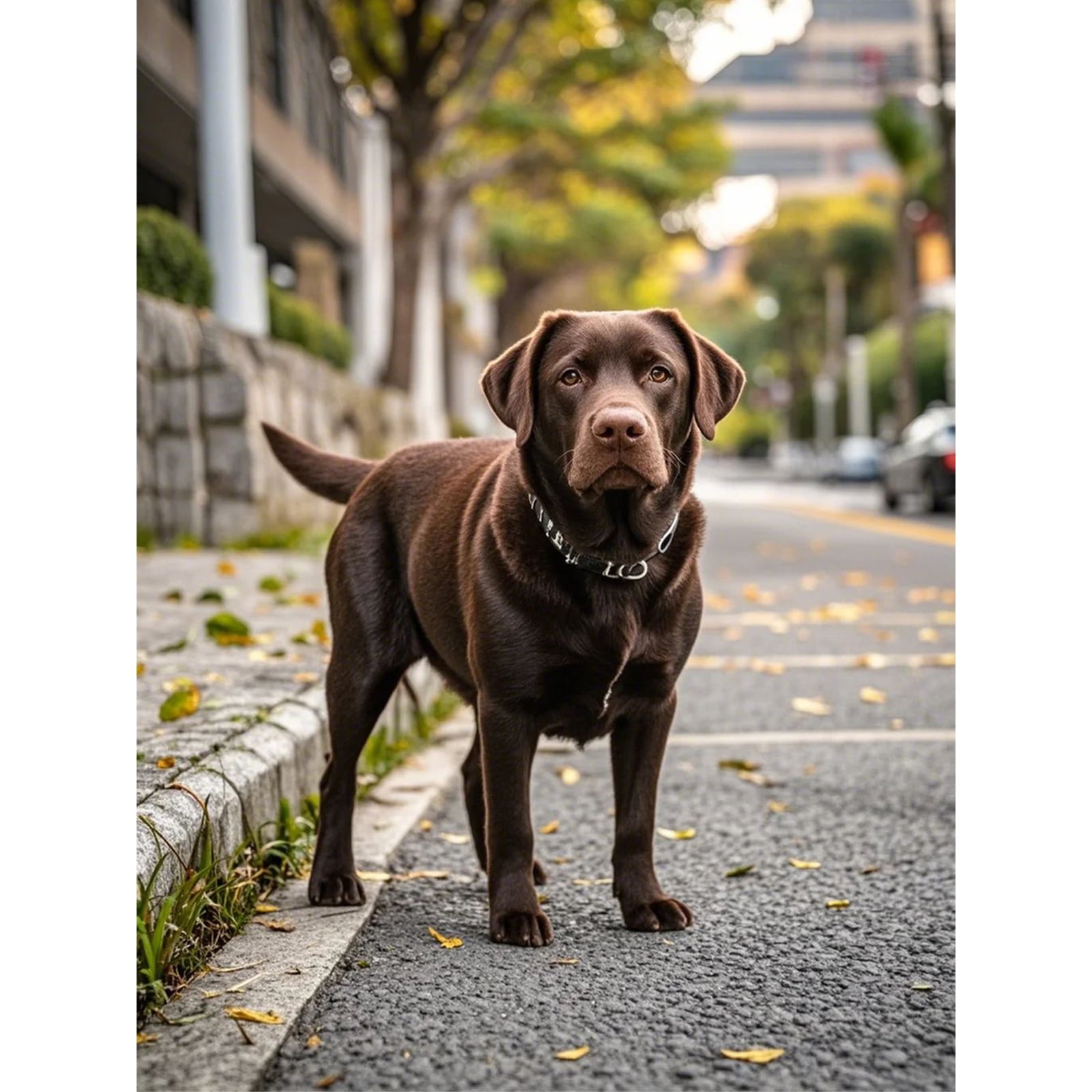 DIY Kits Full Round Drill Rhinestones Brown Labrador Retriever pattern ...