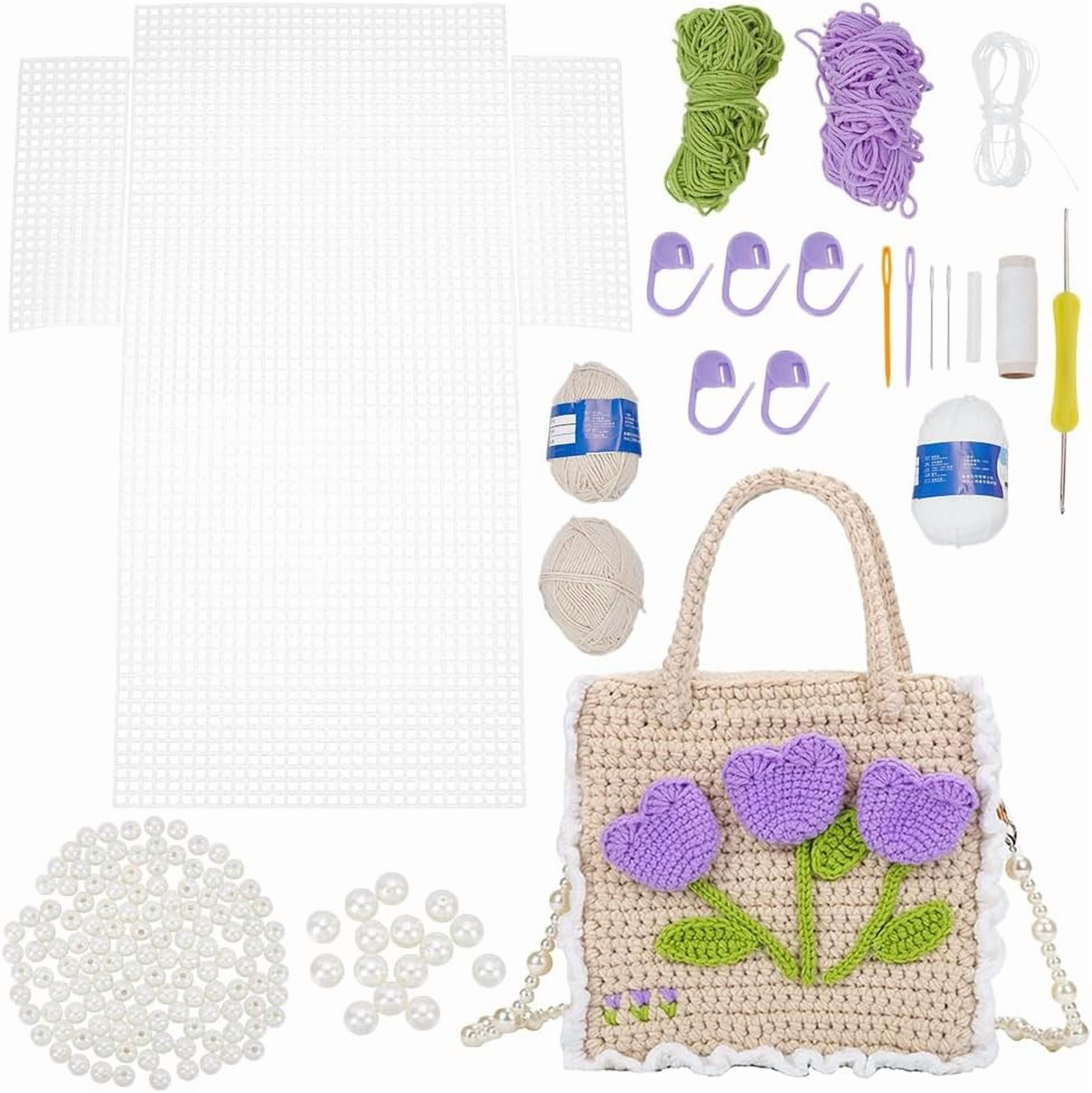 DIY Knitting Crochet Bag Making Kit Women Handmade Woven Tote Bag ...
