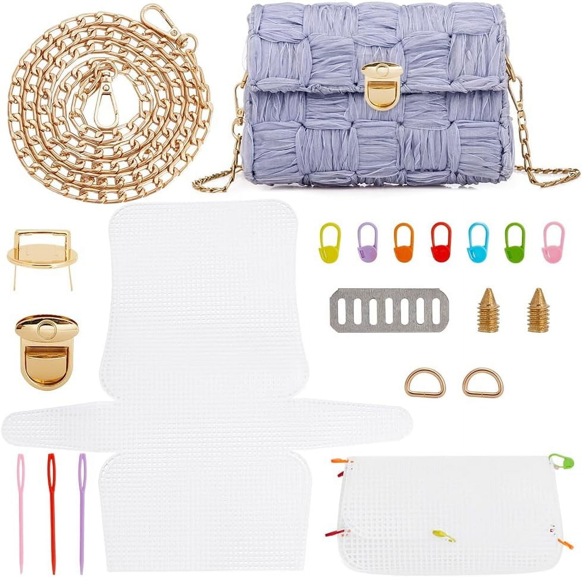 DIY Knitting Crochet Bags Kit Acrylic Yarns Weaving Bag Making ...