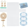 DIY Knitting Crochet Bags Kit Mesh Plastic Canvas Sheets Ribbon Set for ...