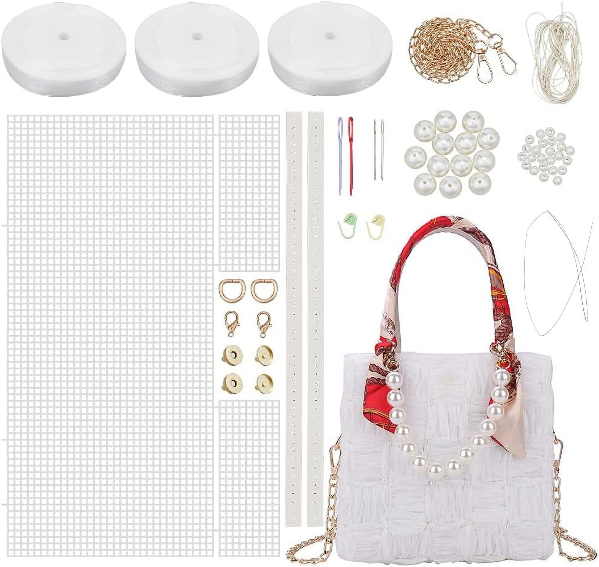 DIY Knitting Crochet Handbag Kits Handmade Woven Bag Making Cross ...