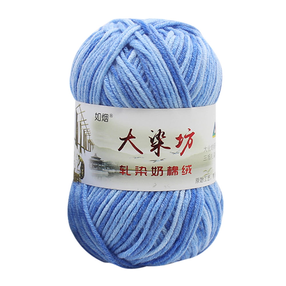 DIY Knitting Kit,1PC 50g Chunky Colorful Hand Knitting Baby Milk Cotton ...