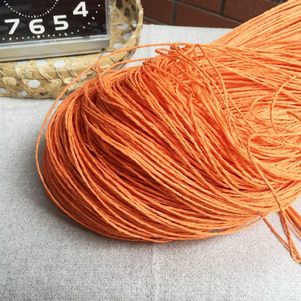 DIY Knitting Orange Natural Raffia Yarn 1.1lb(500gram) Crochet Girls ...
