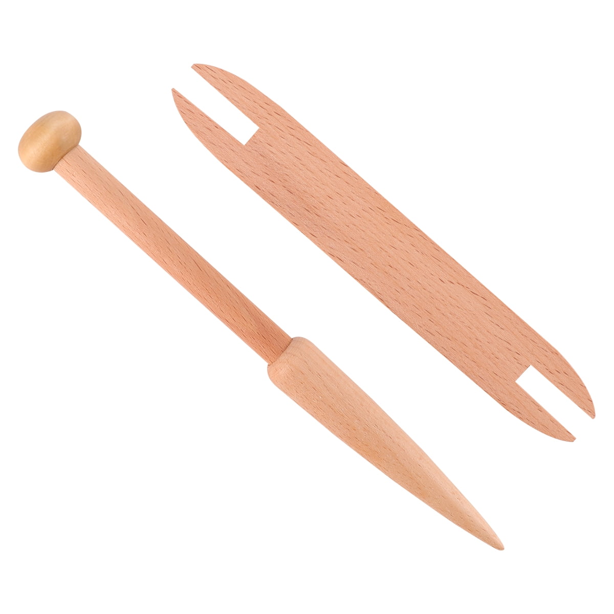 DIY Knitting Tools Wooden Shuttle Single-end Knitting Needle Scarf ...