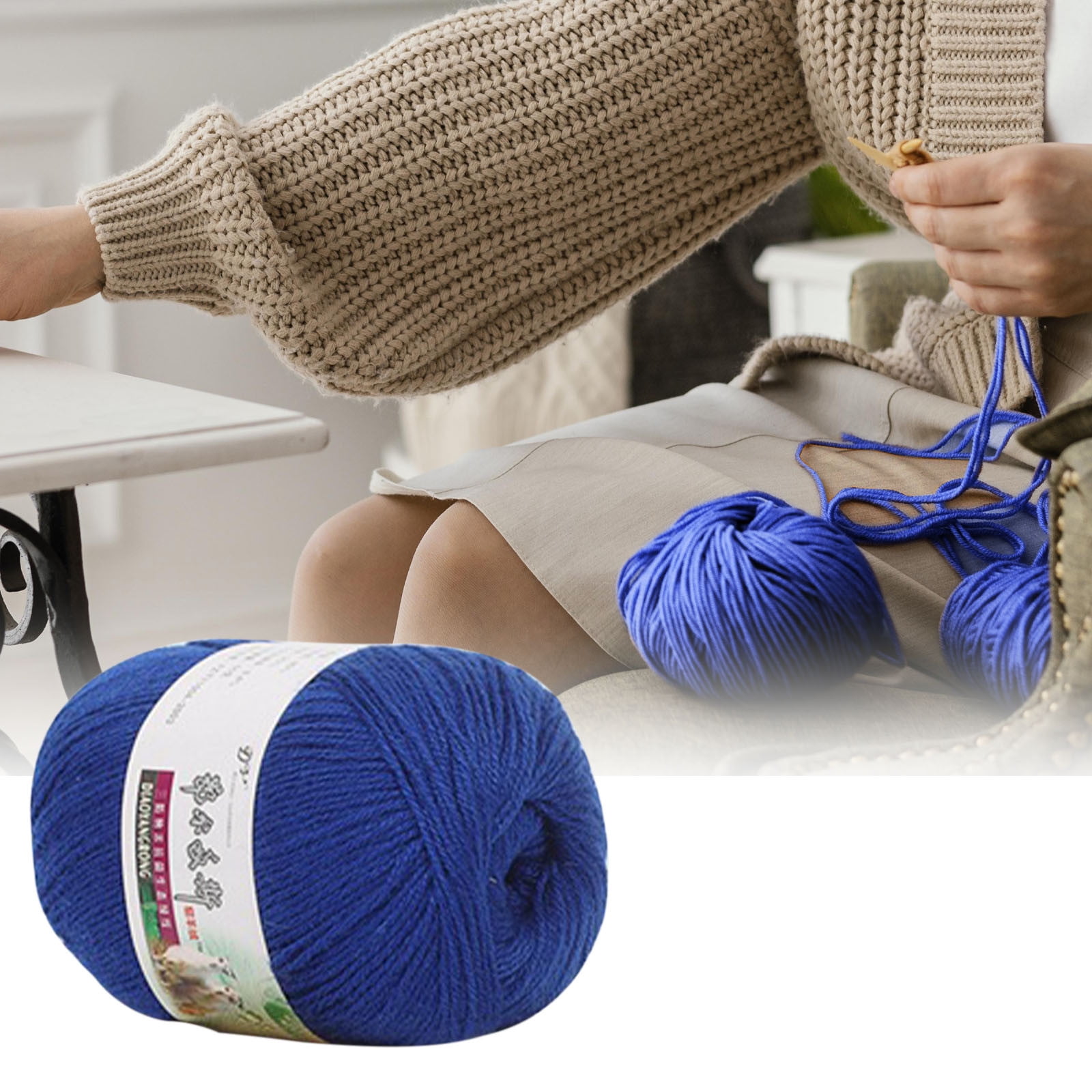 DIY Knitting Yarn, Medium Thick Scarf Yarn Soft Handwoven Wool ...