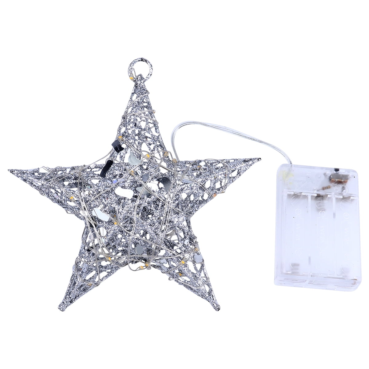 DIY LED Star Tree Topper for Xmas Party (Silver) - Walmart.com