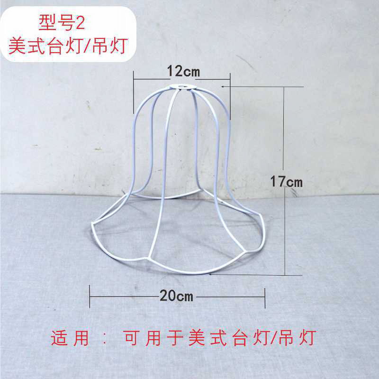 DIY Lampshade Frame Metal Wire Lampshade Frame Pendant Lamp Bulb Cage ...