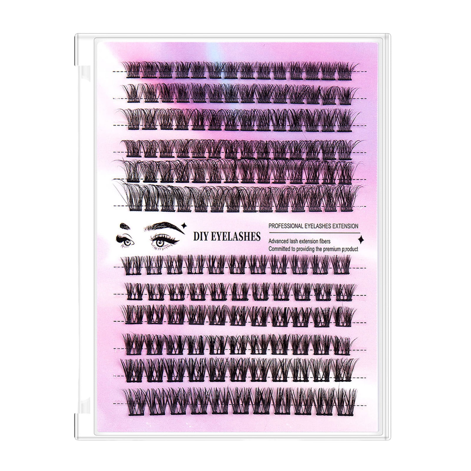 DIY Lash Extension Kit - 20D/30D Volume Clusters (Light Pink) - Walmart.com