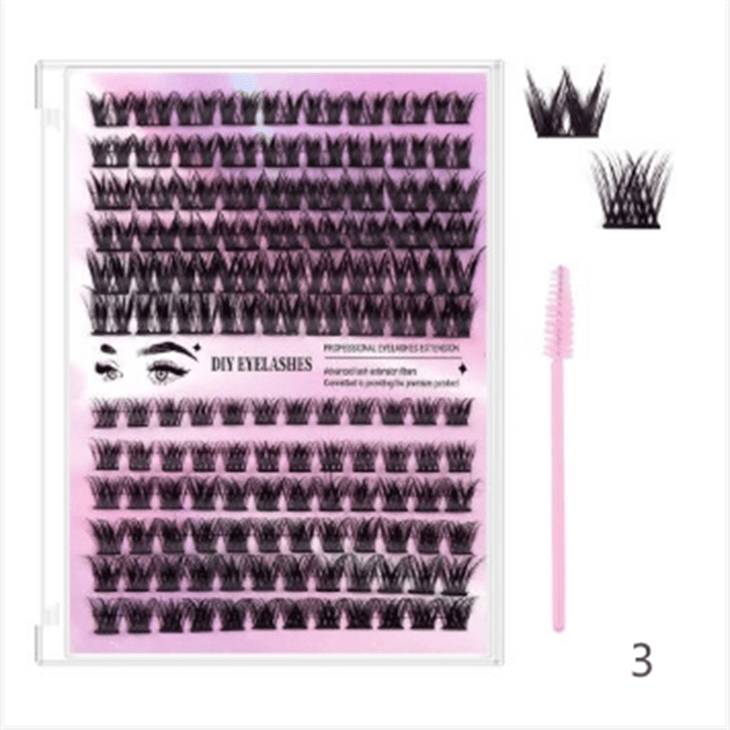 DIY Lash Extension Kit 280pcs Individual Lashes Cluster Eyelash ...