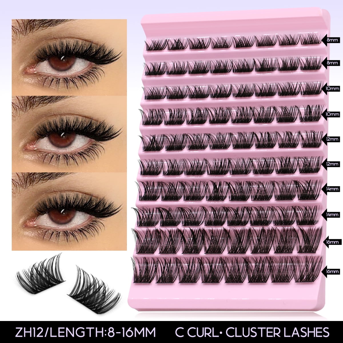 DIY Lash Extension Kit Individual Eyelash Extension Kit Cluster Lashes ...