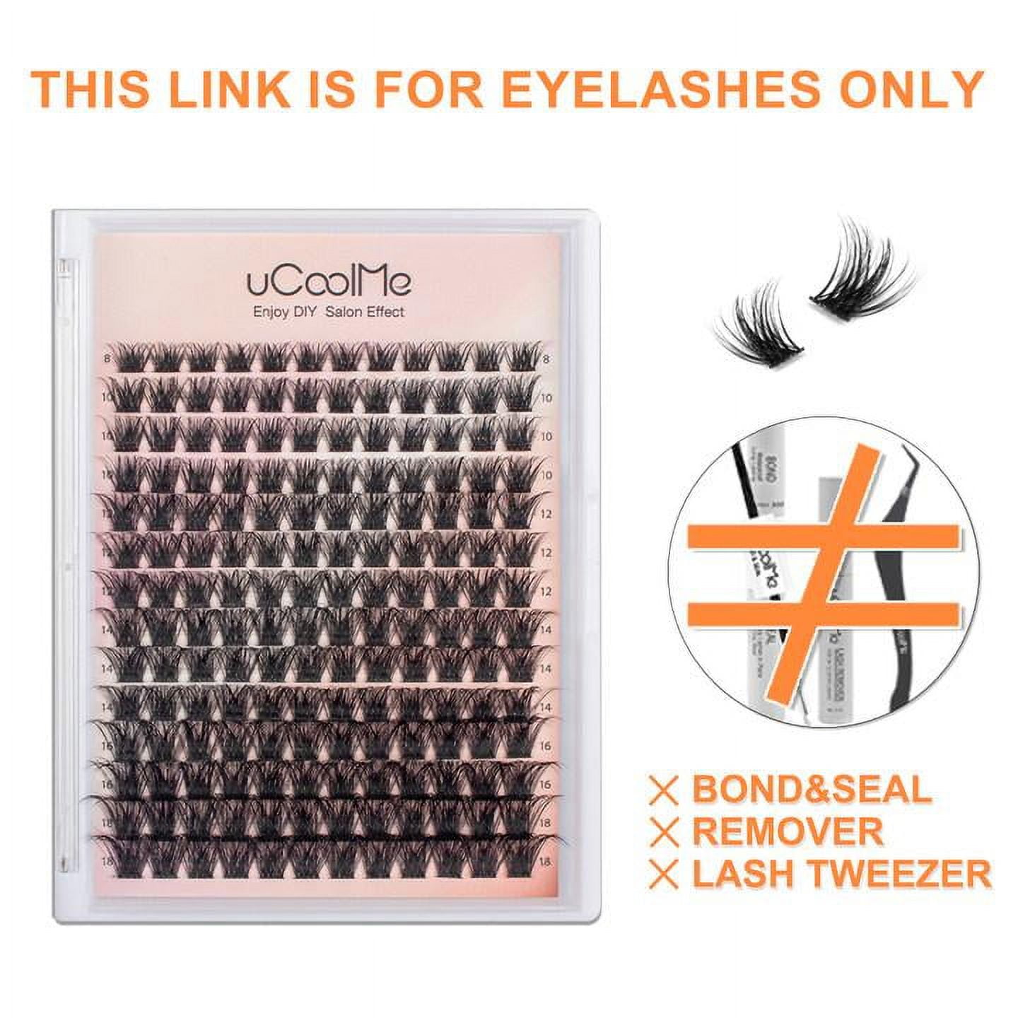 DIY Lash Extension Kit Lash Clusters springtok Ultra-Thin Band D Curl ...