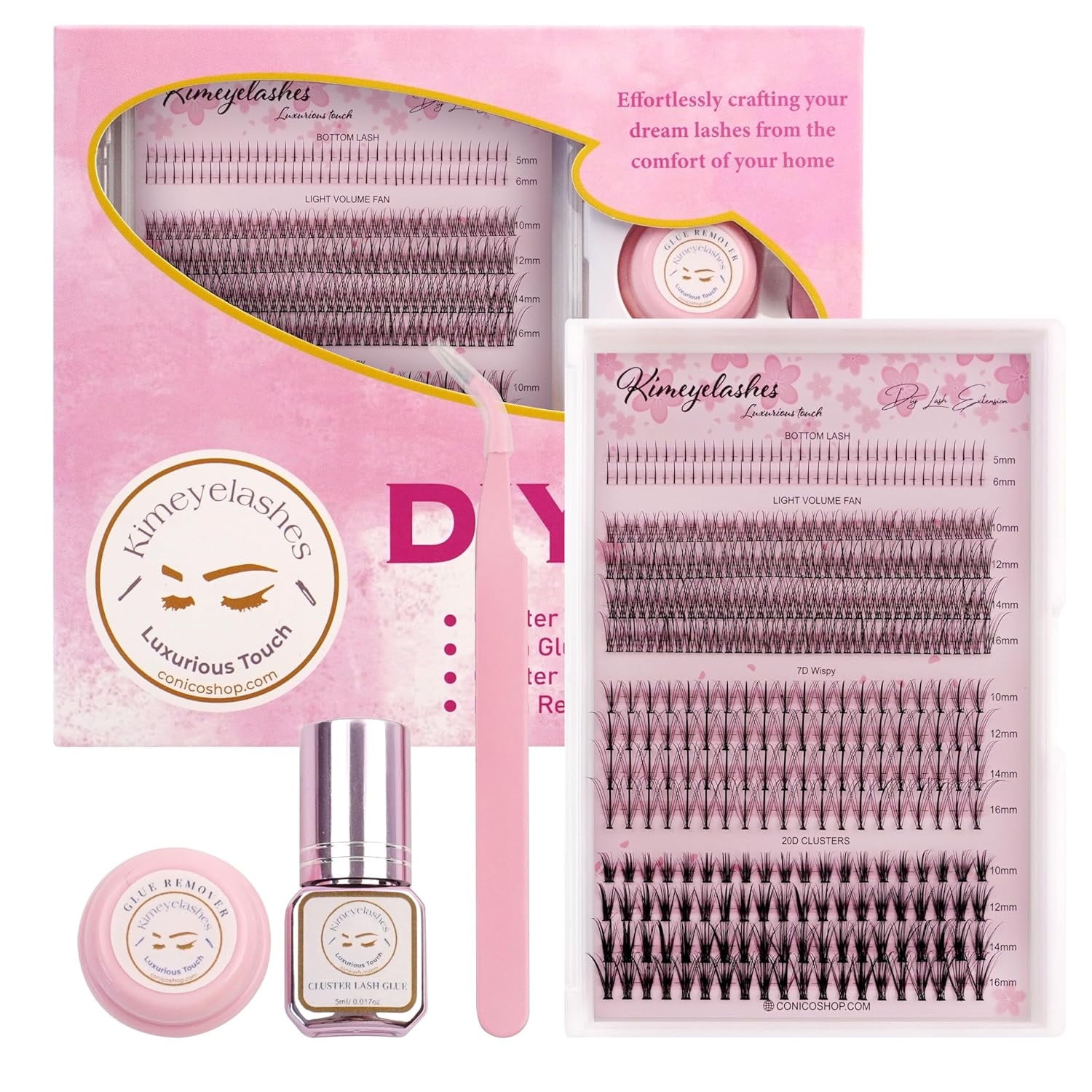 DIY Lash Extensions Kit For Beginner Mixed Length Affordable Eyelash ...