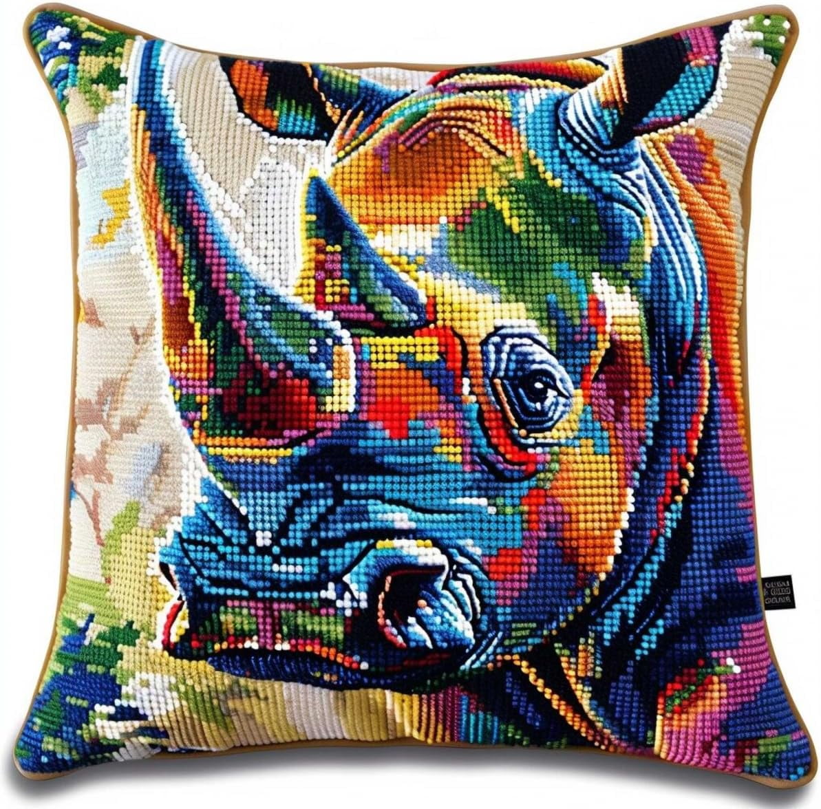 DIY Latch Hook Kits Colored Rhino Latch Hook Cushion Kits Fantasy ...