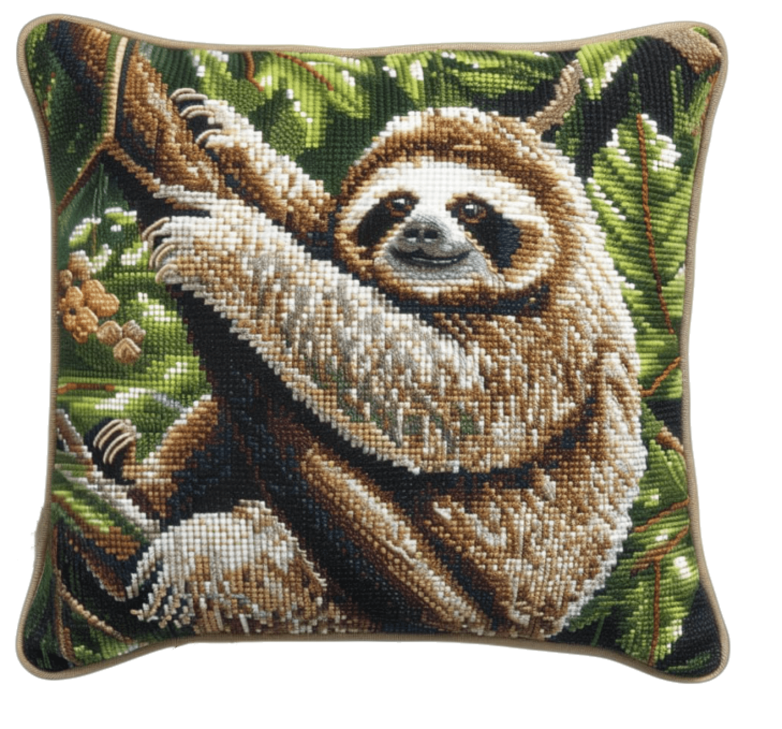 DIY Latch Hook Kits Latch Hook Kit Sloth Lying On The Tree Needlework ...
