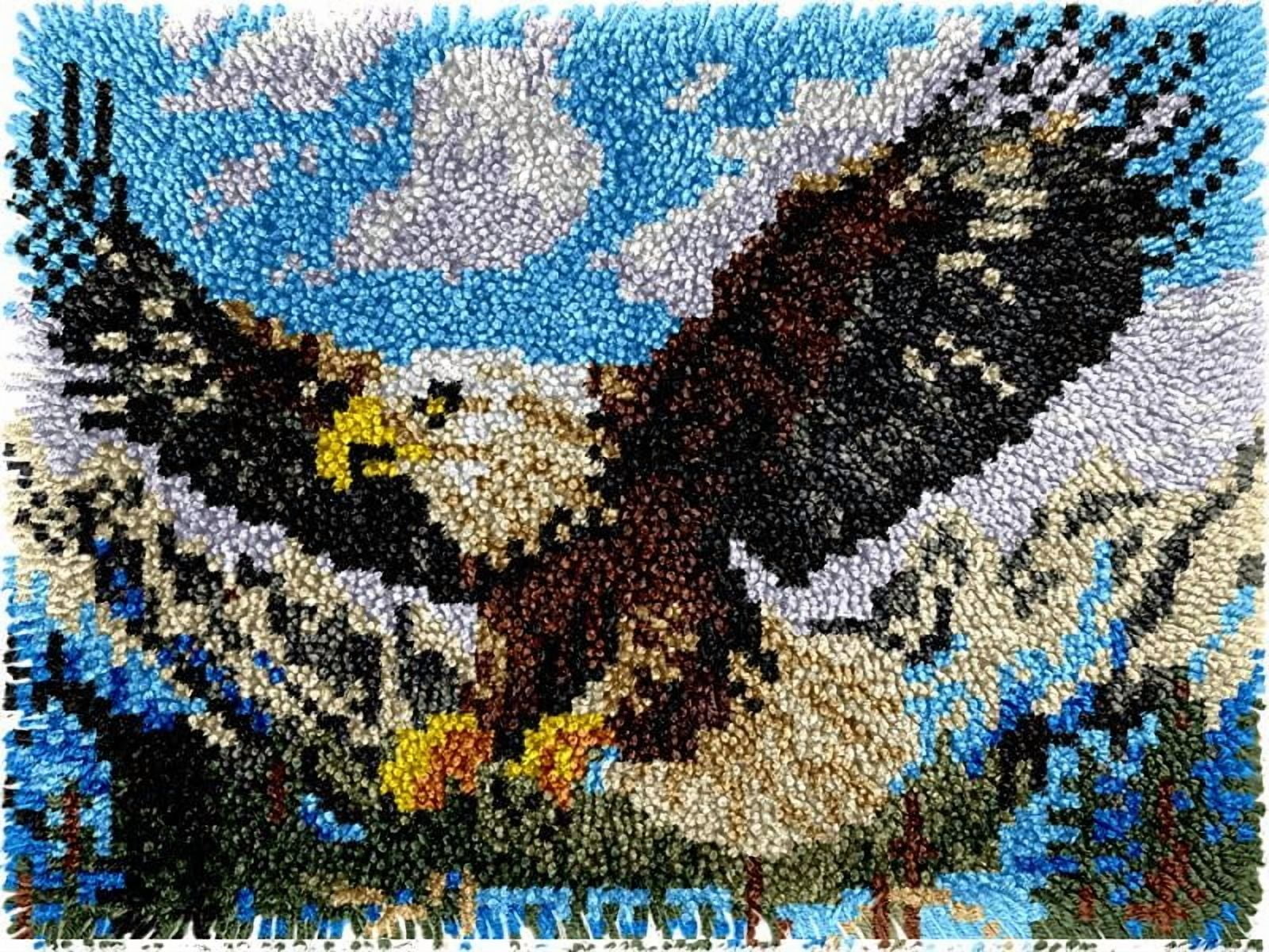 DIY Latch Hook Rug Kits Flying Eagle DIY Cushion Tapestry Making ...