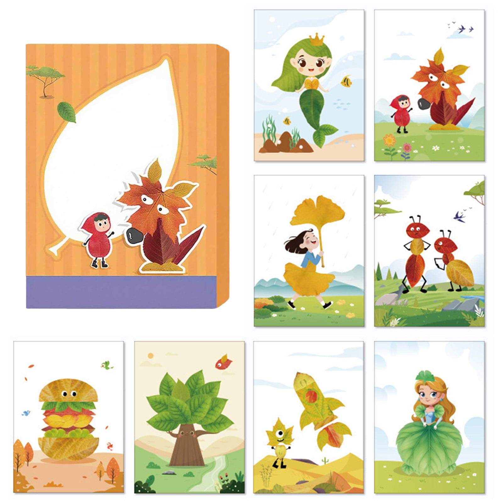 DIY Leaf Art for , Thanksgiving Fall Craft Kit, Creative Decorations ...