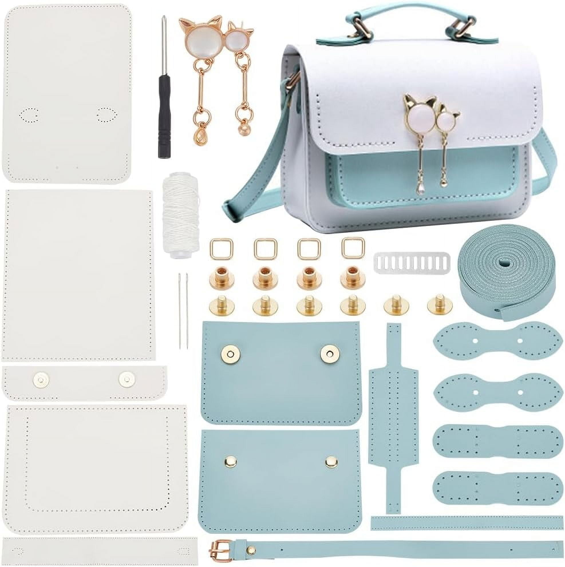 DIY DIY Leather Shoulder Bag Making Kit Handmade PU Leather Sewing ...
