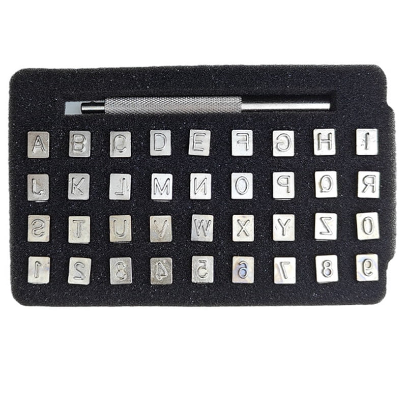 DIY Leather Stamp Engraving Craft Tools, Alphanumeric Stamp Leather ...