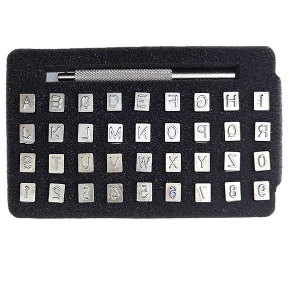 DIY Leather Stamp Engraving Craft Tools, Alphanumeric Stamp Leather ...