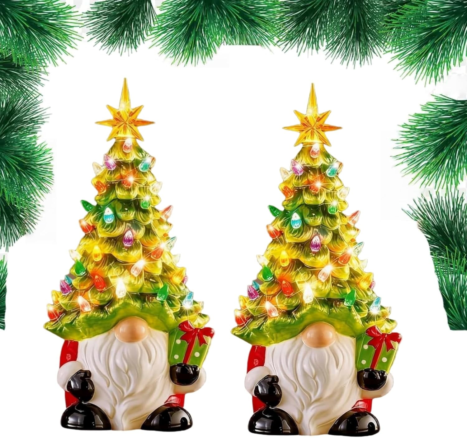 DIY Lighted Christmas Gnome Tree, 8 Inch Gnome Christmas Tree with ...