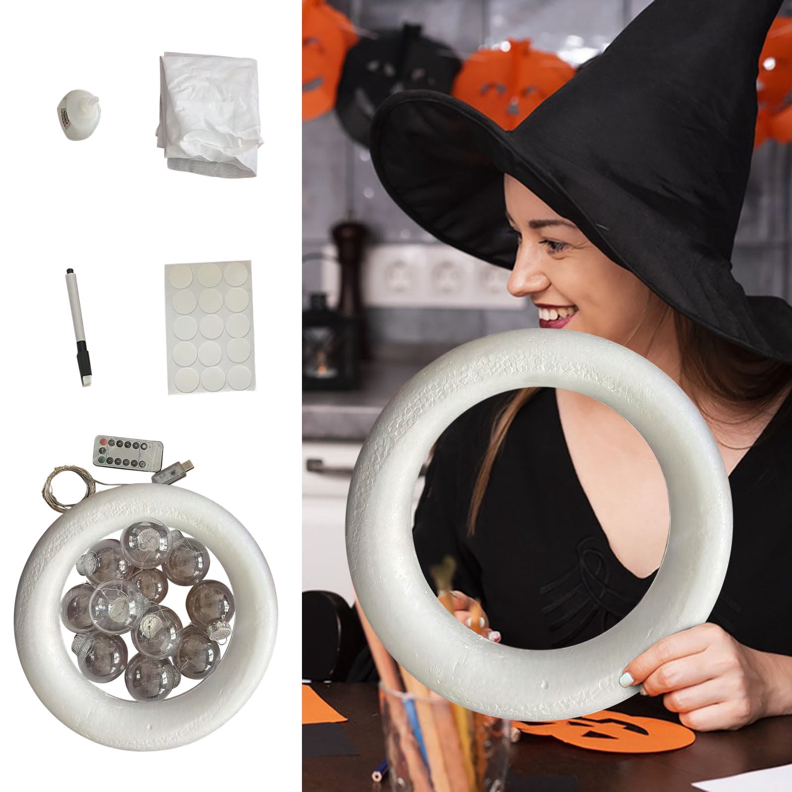 DIY Lighting Decoration Garland, Halloween Decoration, Ghost Shape, Led ...