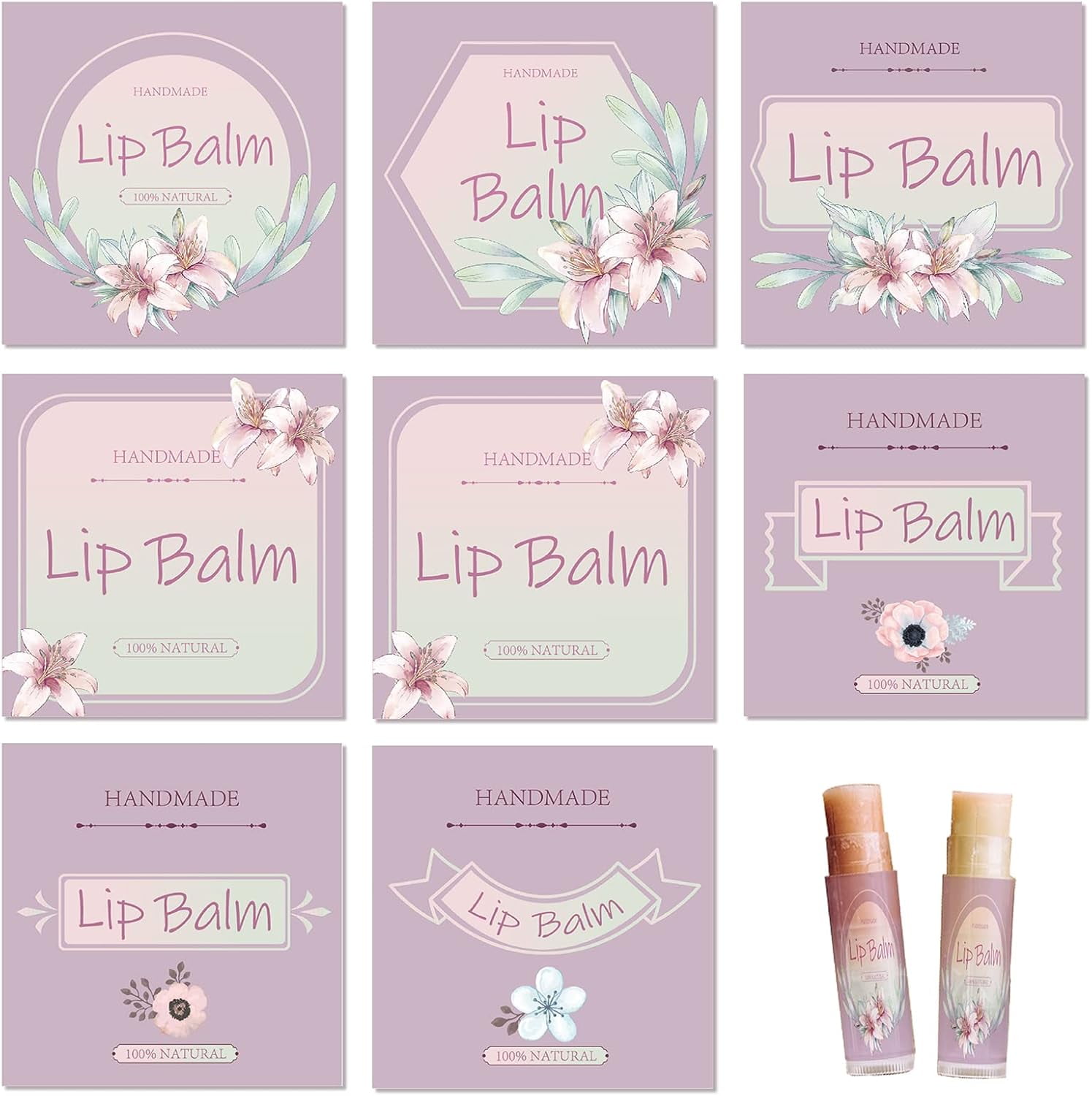 DIY Lip Balm Labels 80pcs Homemade Lip Balm Labels 2” Clear Lip Balm ...