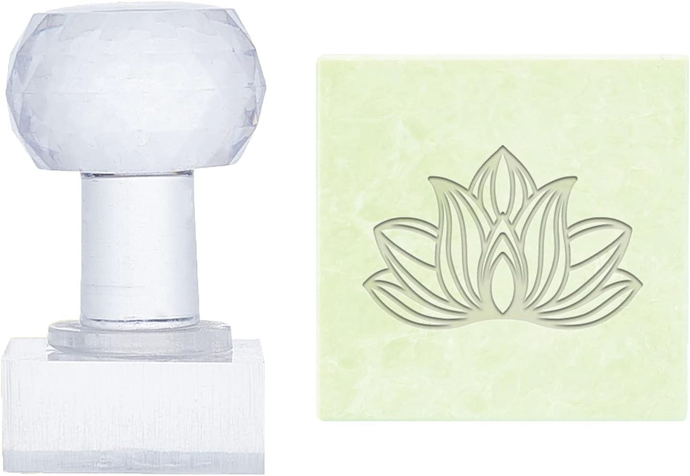 DIY Lotus Soap Stamp Flower Soap Embossing Stamp Acrylic Stamp with ...