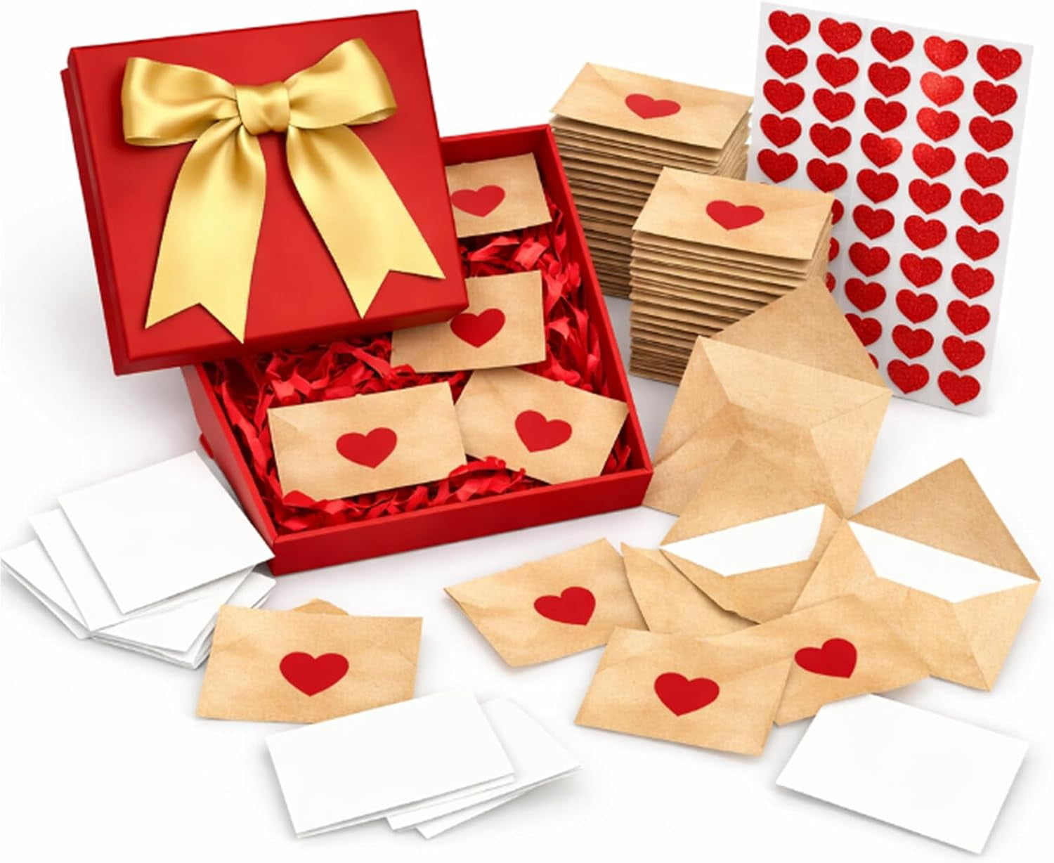 DIY Love Notes Box - Mini Blank Cards & Envelopes for Him Her ...