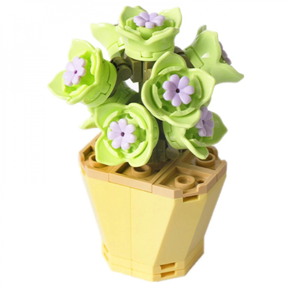 DIY MOC Potted Plants Succulents Cactus Gypsophila Bonsai Tree Gardens ...