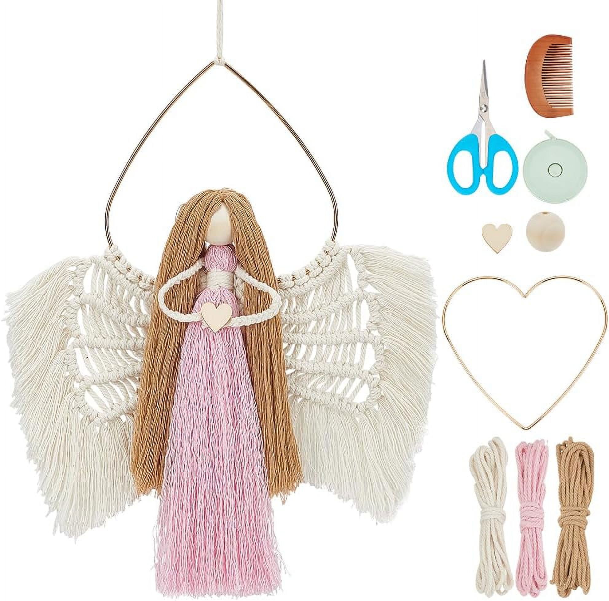 DIY Macrame Angel Kit for Adults Beginners with Instructions Video Easy ...