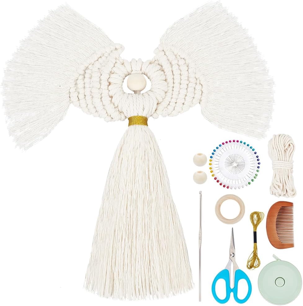 DIY Macrame Angel Kit with Video Instruction Macrame Angel Hanging ...