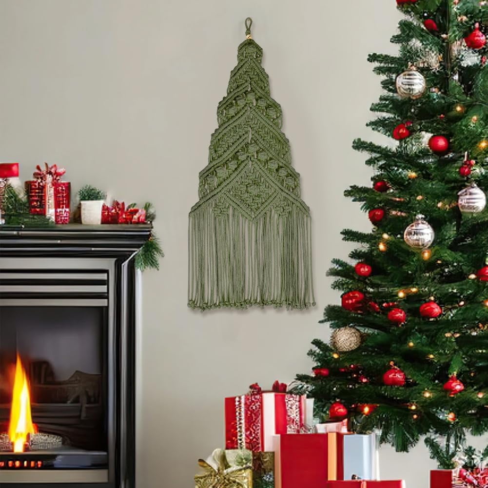 DIY Macrame Christmas Tree Large Wall Hanging kit Handmade Macrame Wall ...