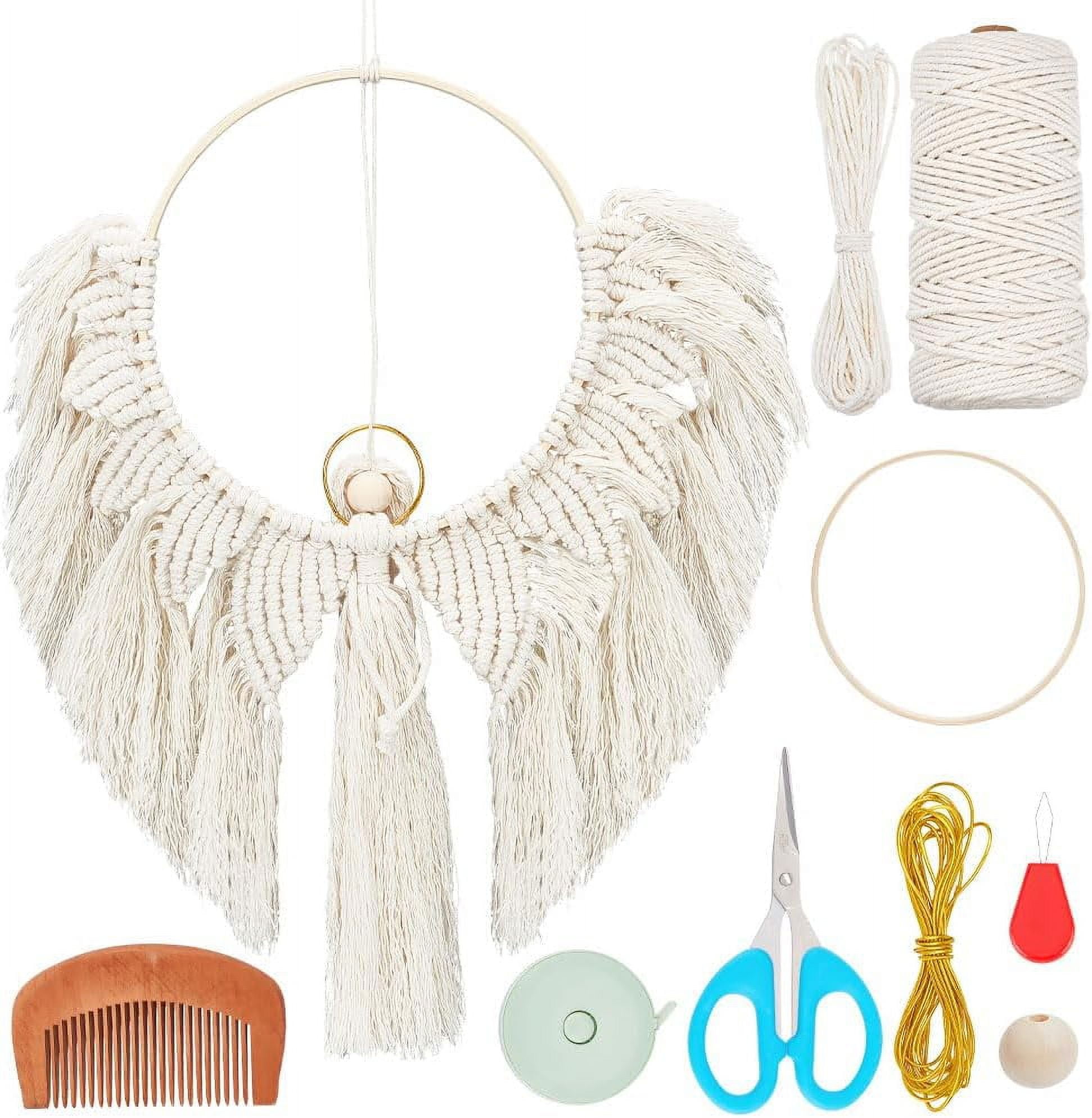 DIY Macrame Kit Angel Wings Boho Macrame Angel Tapestry DIY Christmas ...