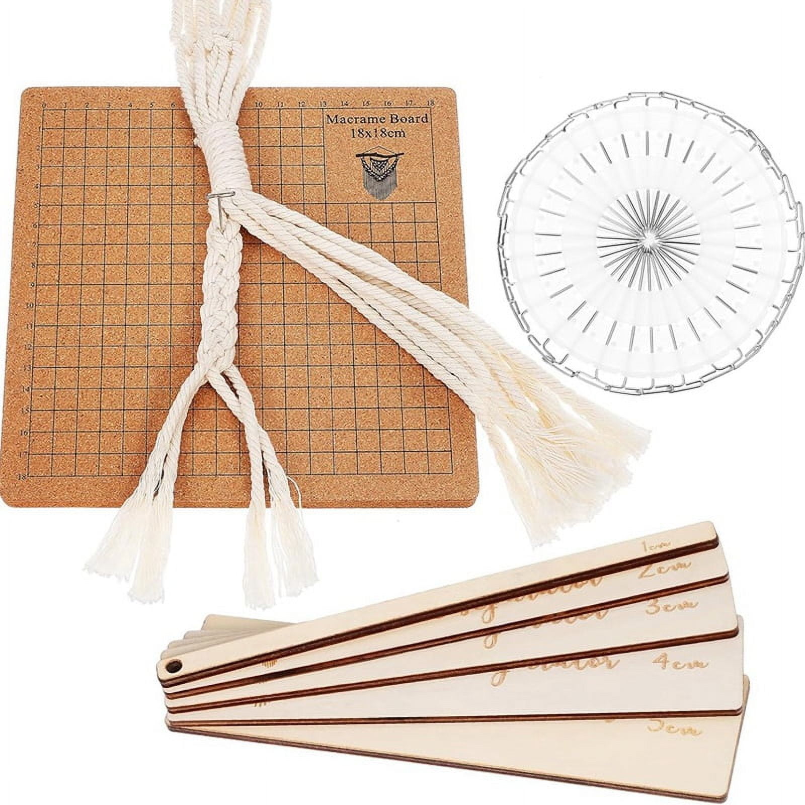 DIY Macrame Kit with Board and Pins Tools Supplies - Walmart.com