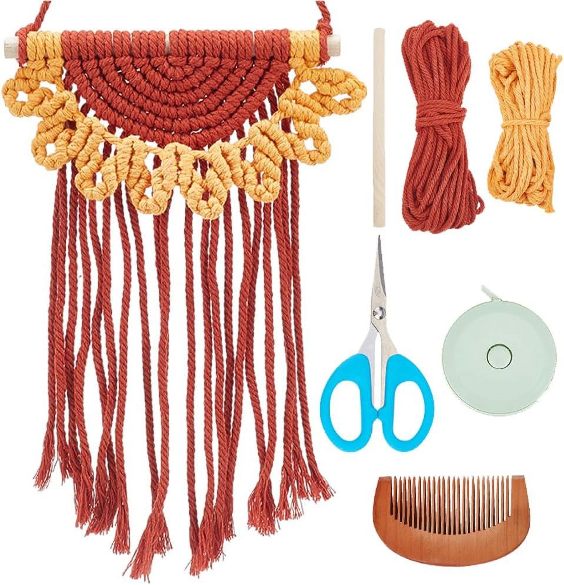 DIY Macrame Sunflower Wall Hanging Kit Macrame Sun Flower Ornament Kit ...
