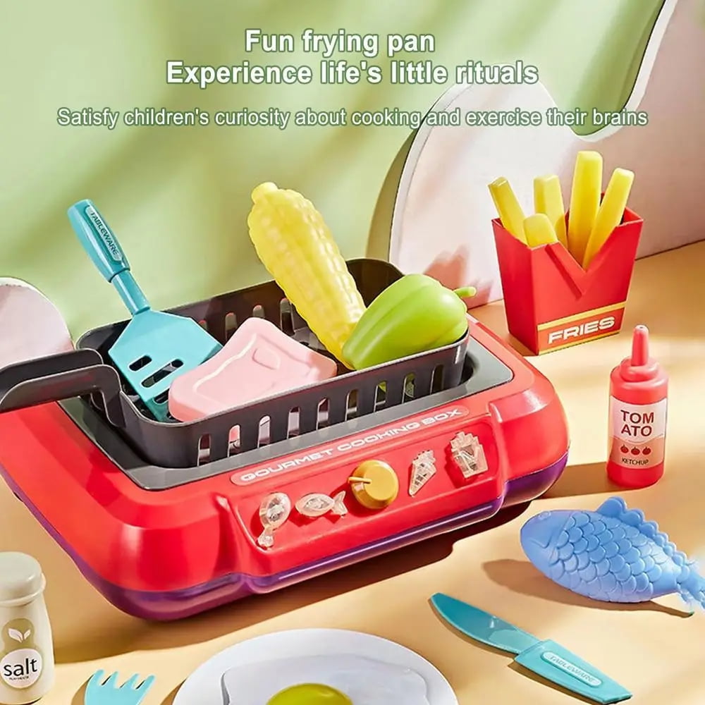 DIY Magic Fry Plastic Gourmet Cooking Box for Kids, Red - Walmart.com